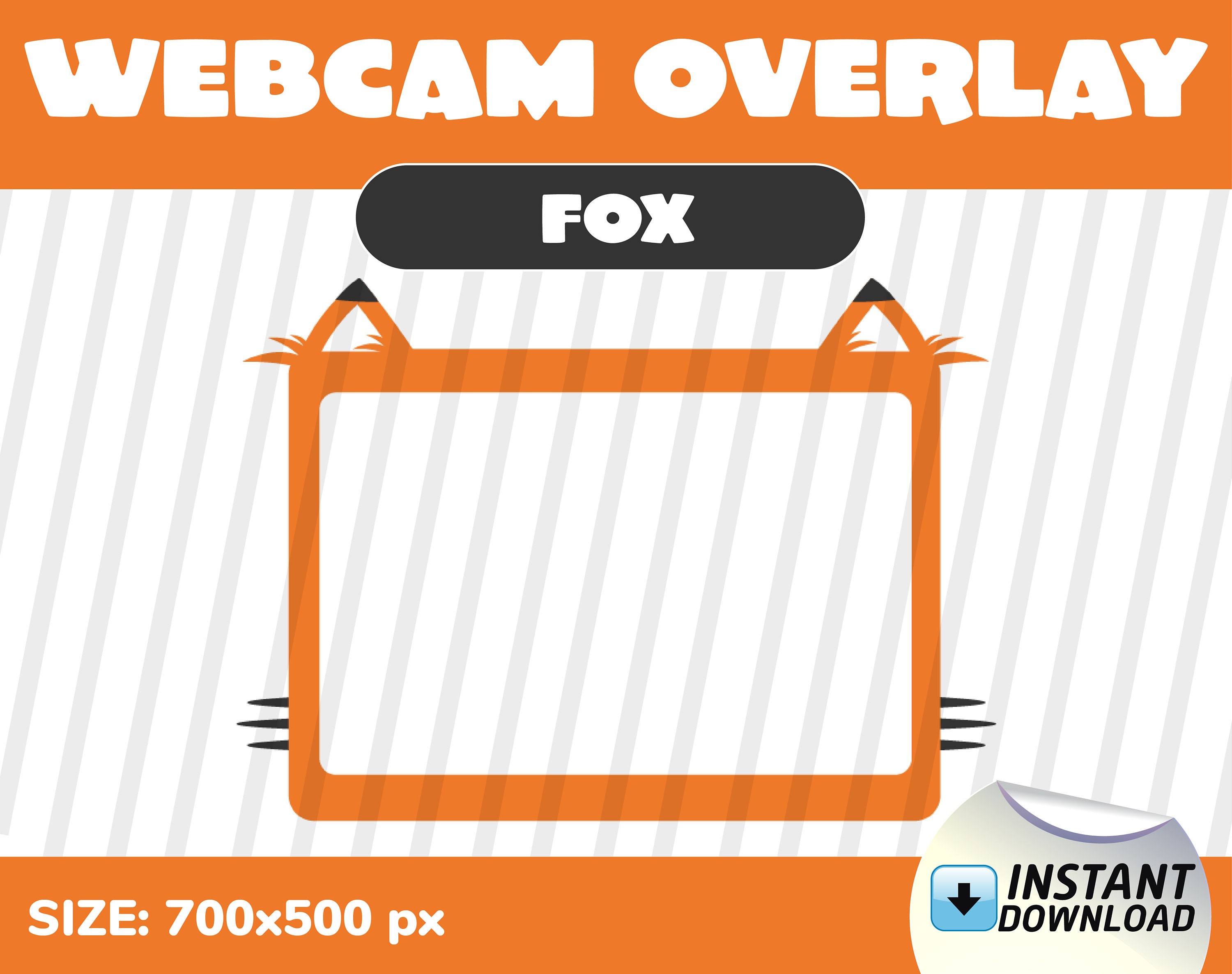 Webcam Overlay - Fox - Etsy