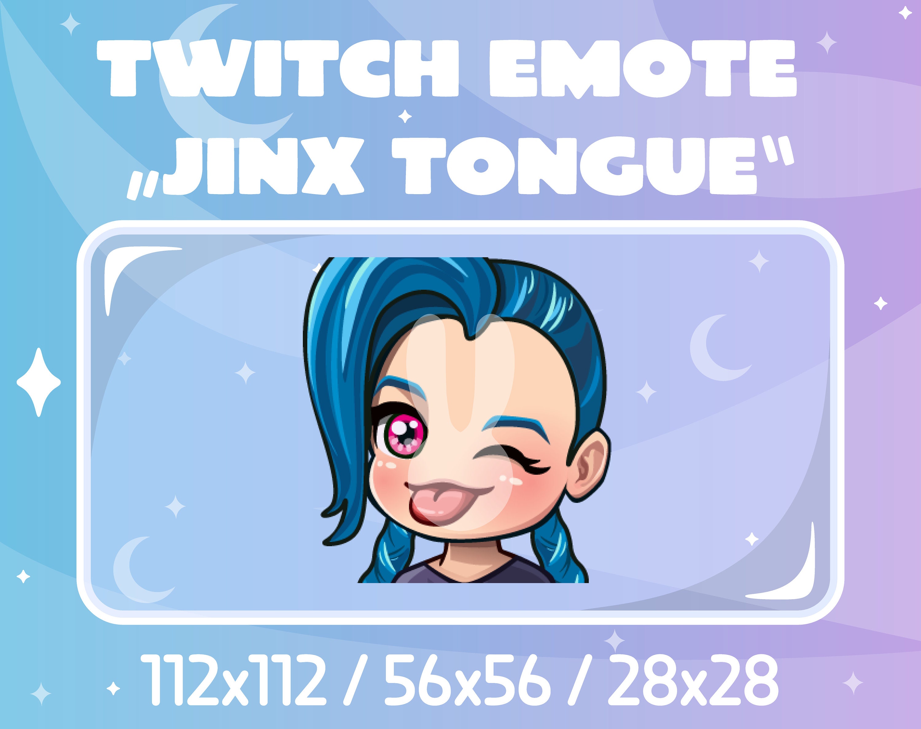 Twitch Emote - Jinx - League of Legends - Tongue - Etsy