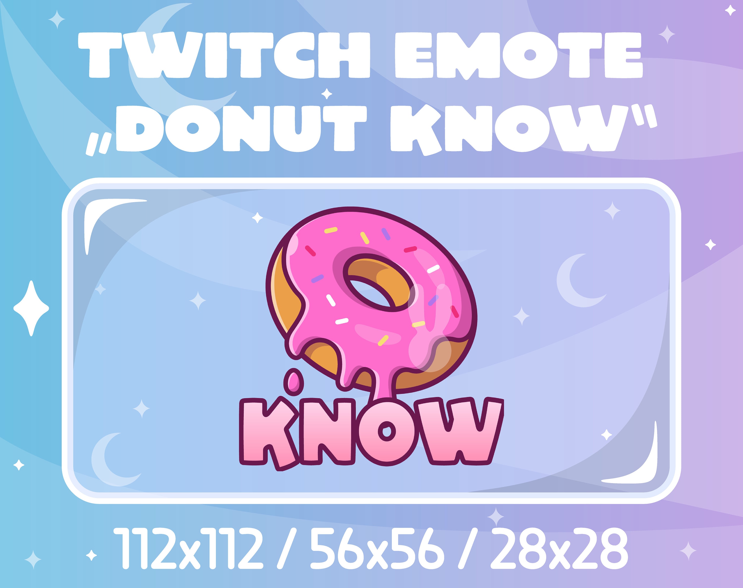Twitch Emote - Donut Know - Etsy