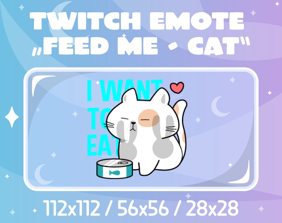 Twitch Emote - Feed Me Cat - Etsy