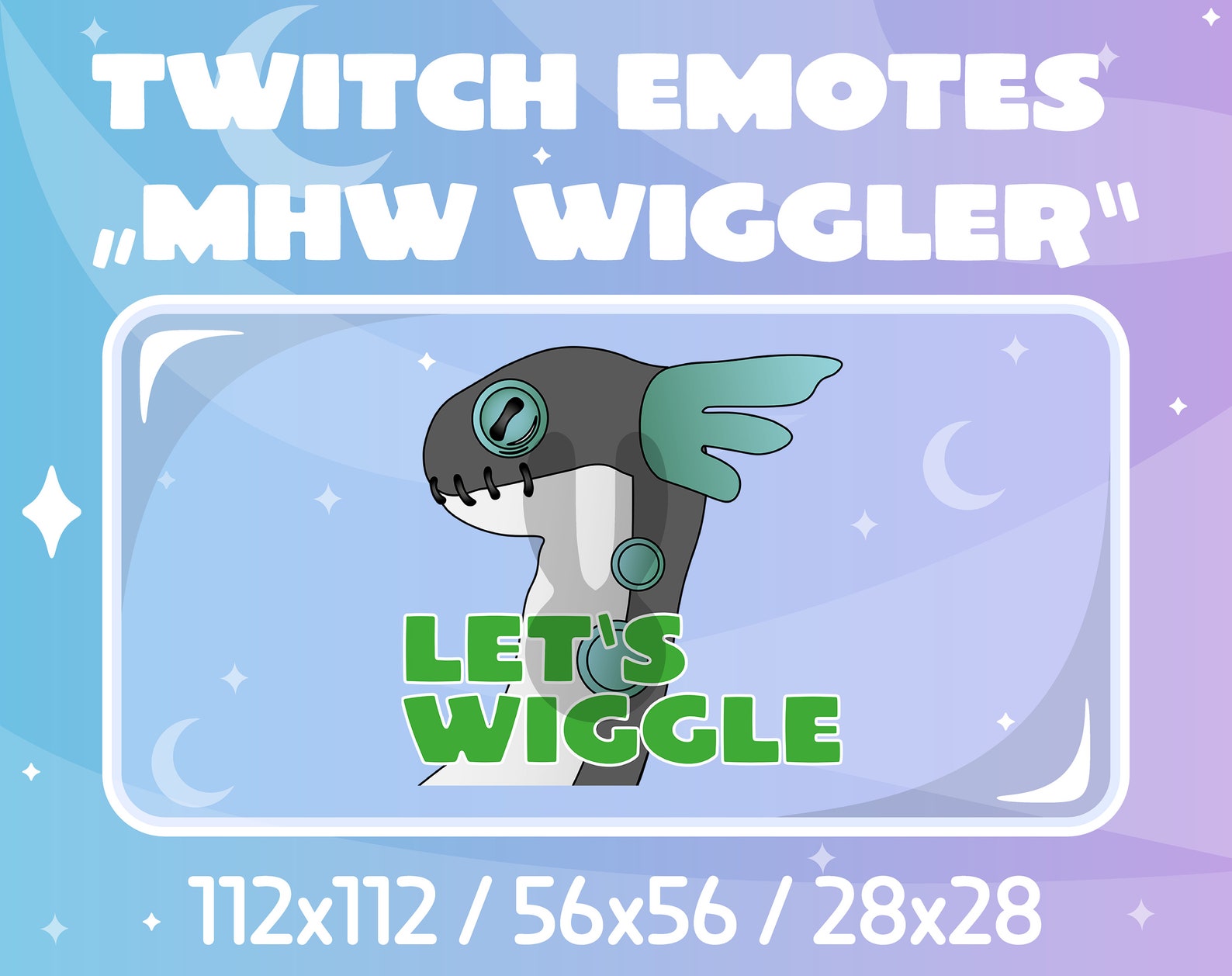 Twitch Emote Monster Hunter World Wiggler - Etsy