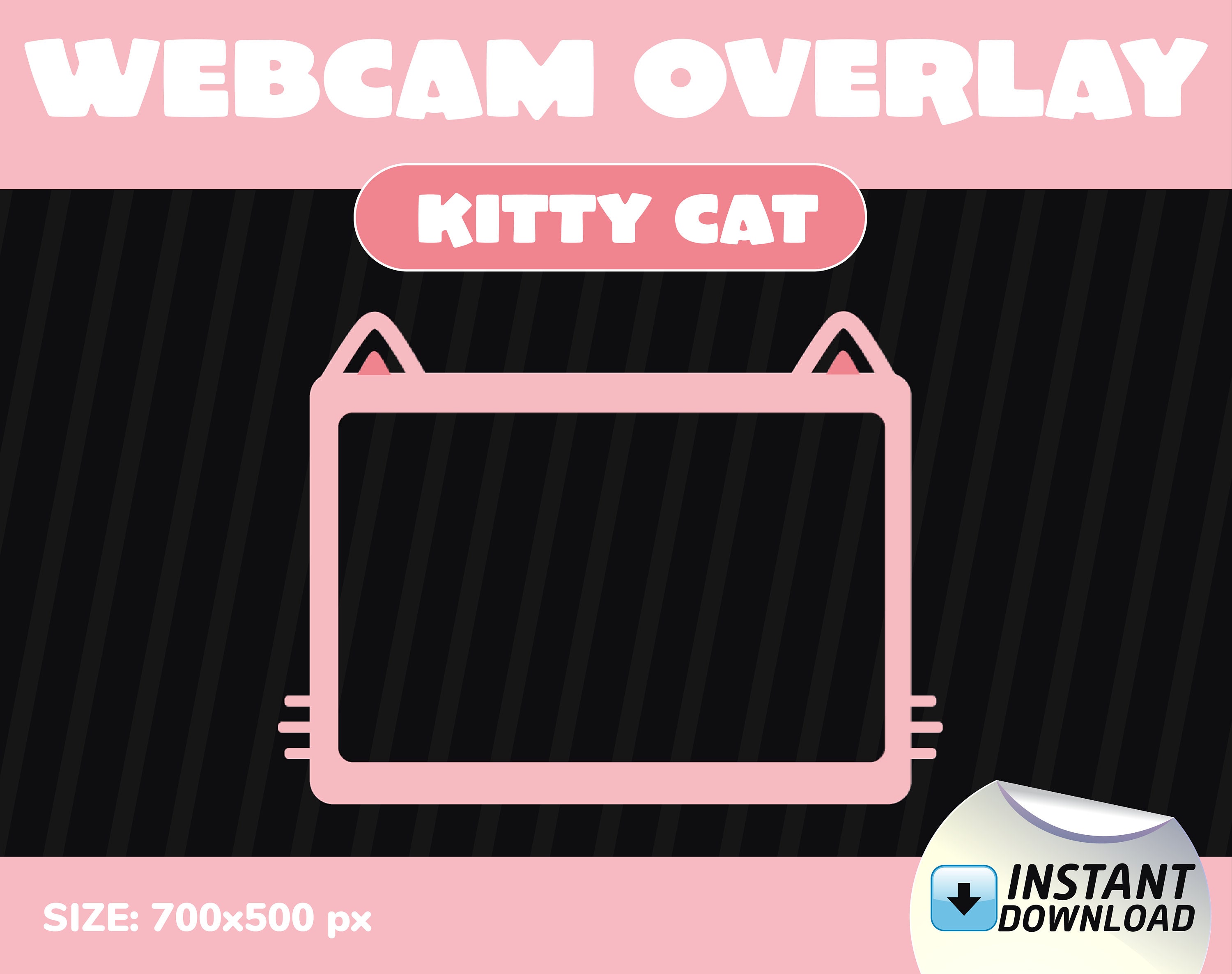 Webcam Overlay - Kitty Cat - Etsy