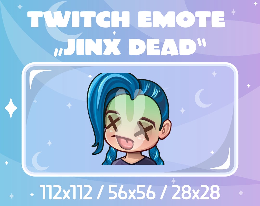 Twitch Emote - Jinx - League of Legends - Dead - Etsy