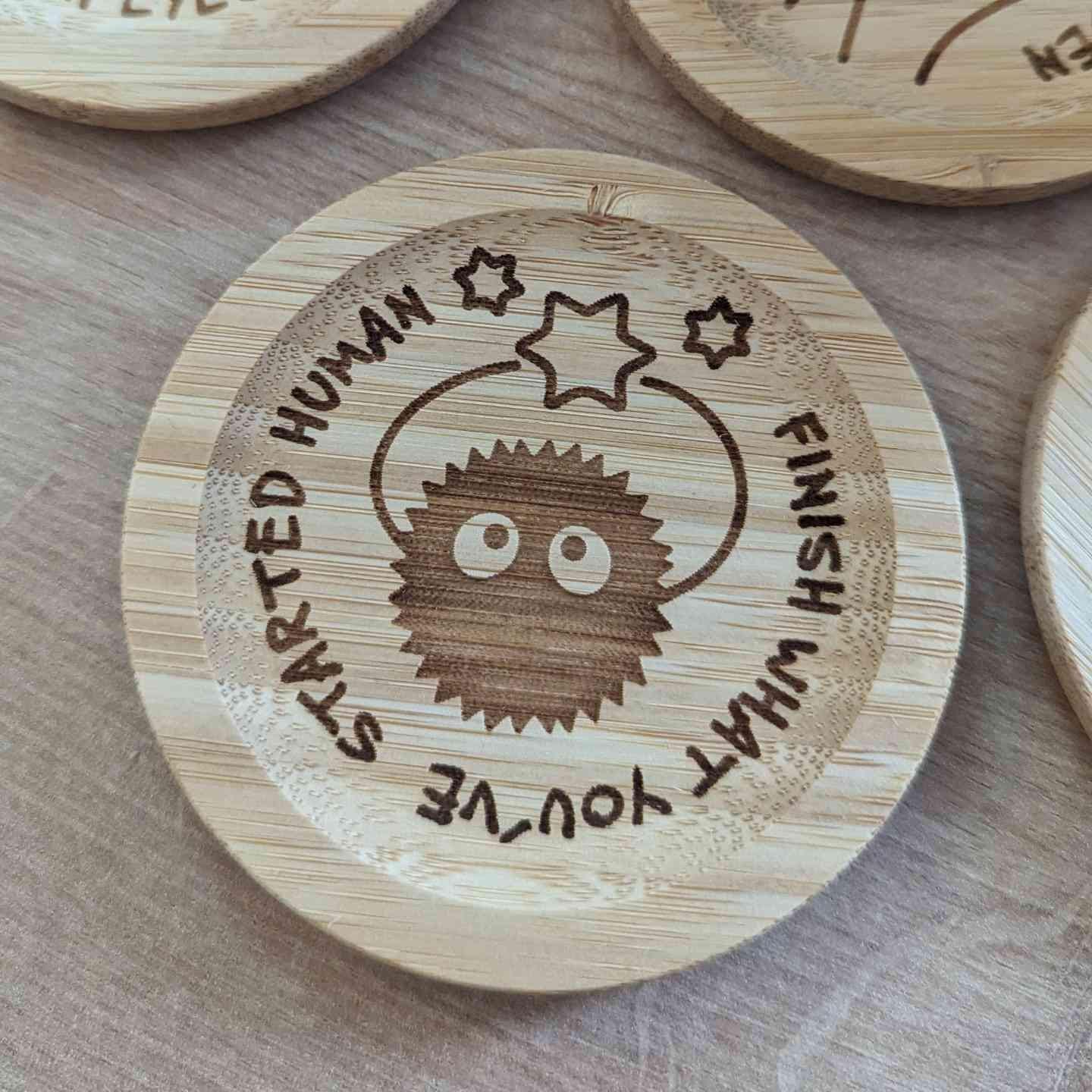Set of 4 - Fanart - Studio Ghibli - Coasters - Cute and Kawaii - Etsy