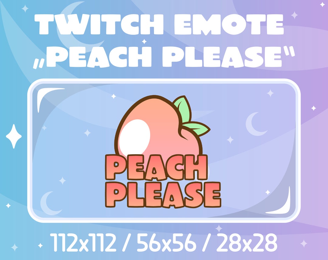 Twitch Emote - Peach Please - Etsy