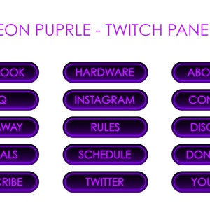 Twitch Panels - Neon Purple - Etsy