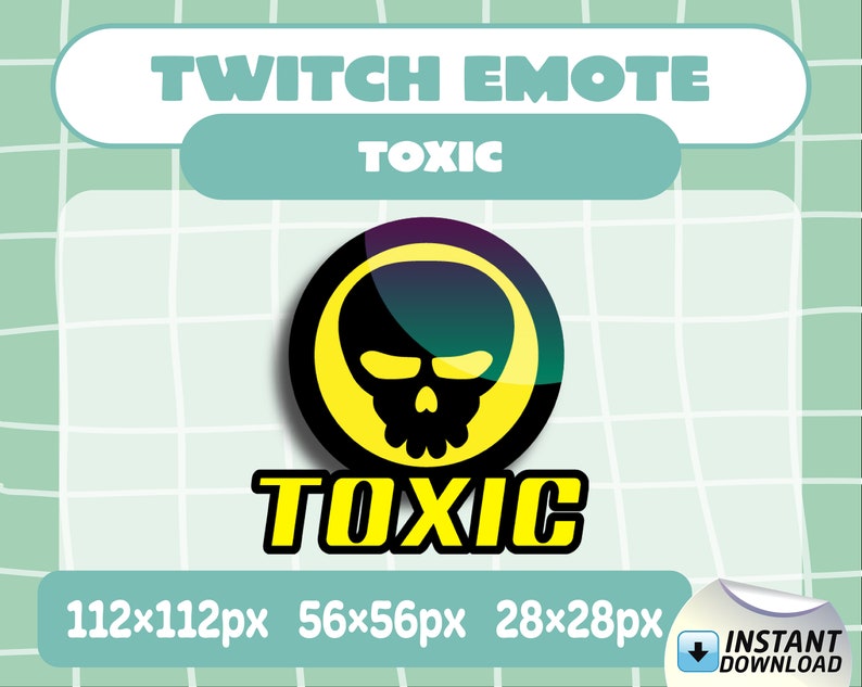 Twitch Emote - Toxic - Etsy