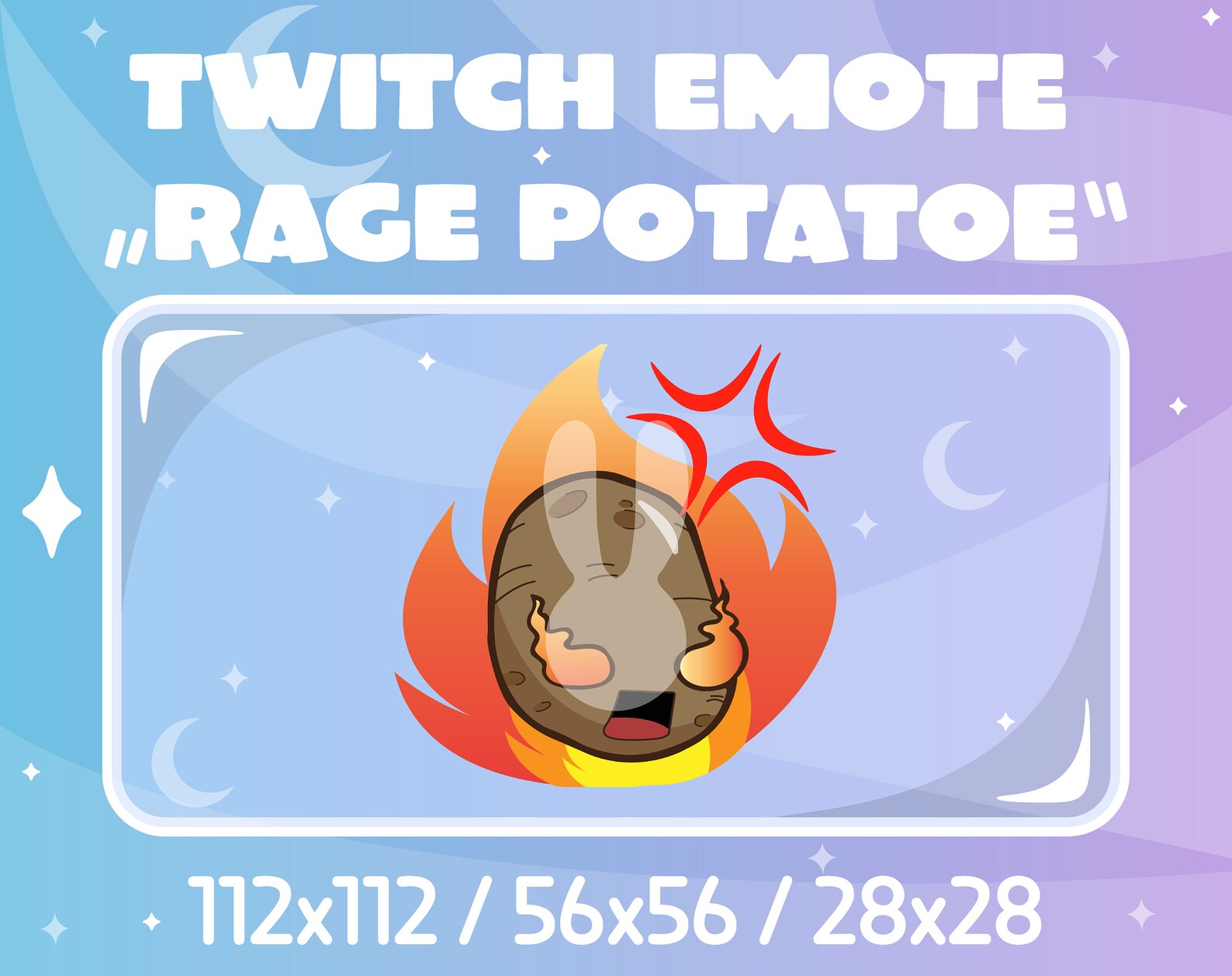 Twitch Emote - Wut-Kartoffel - Etsy.de