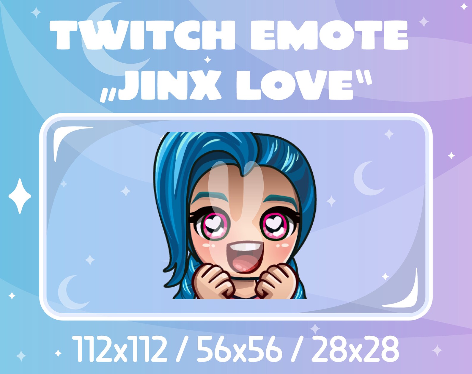 Twitch Emote Jinx League of Legends Love - Etsy