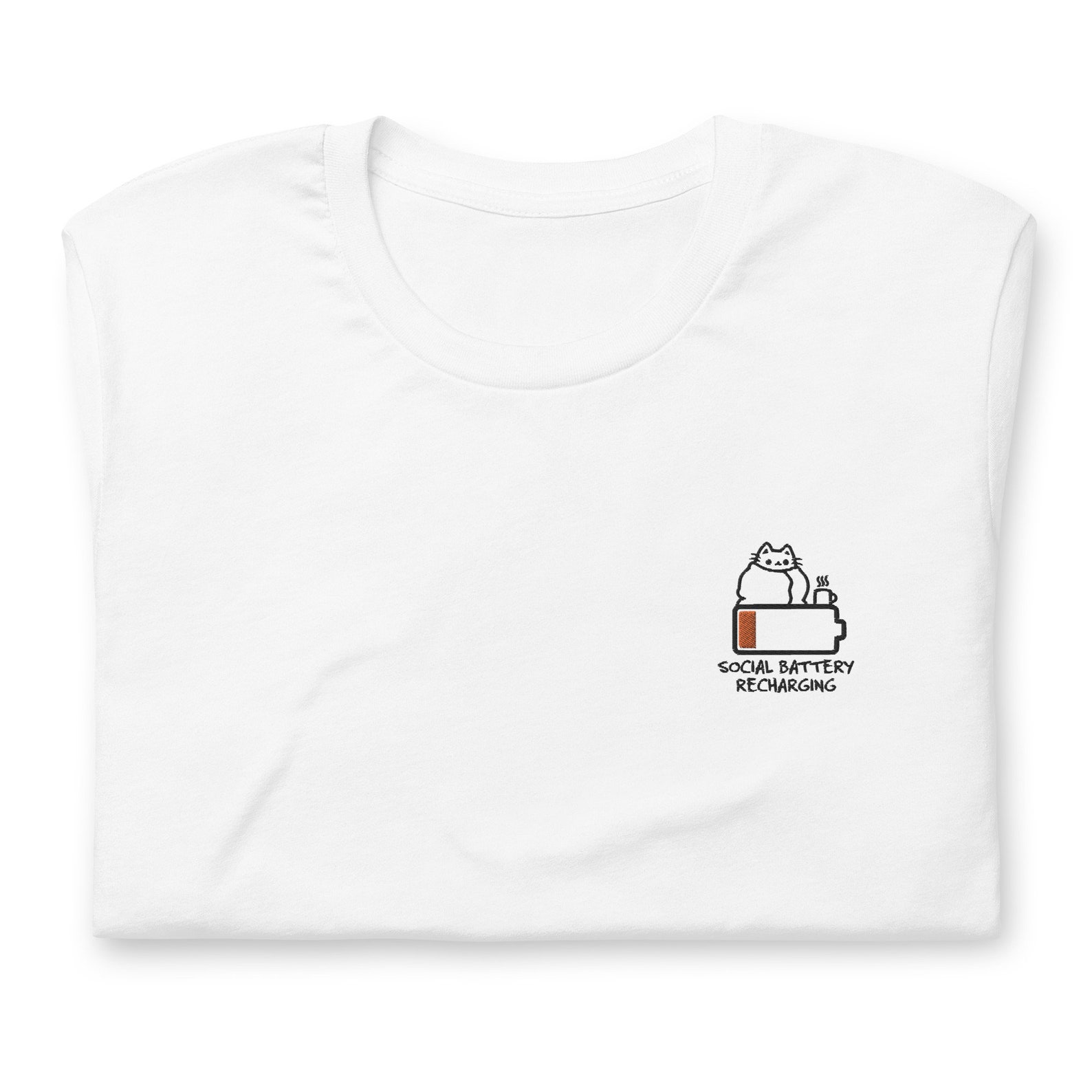 Social Battery Recharching Kitty Cat - Battery Recharche - Kawaii ...