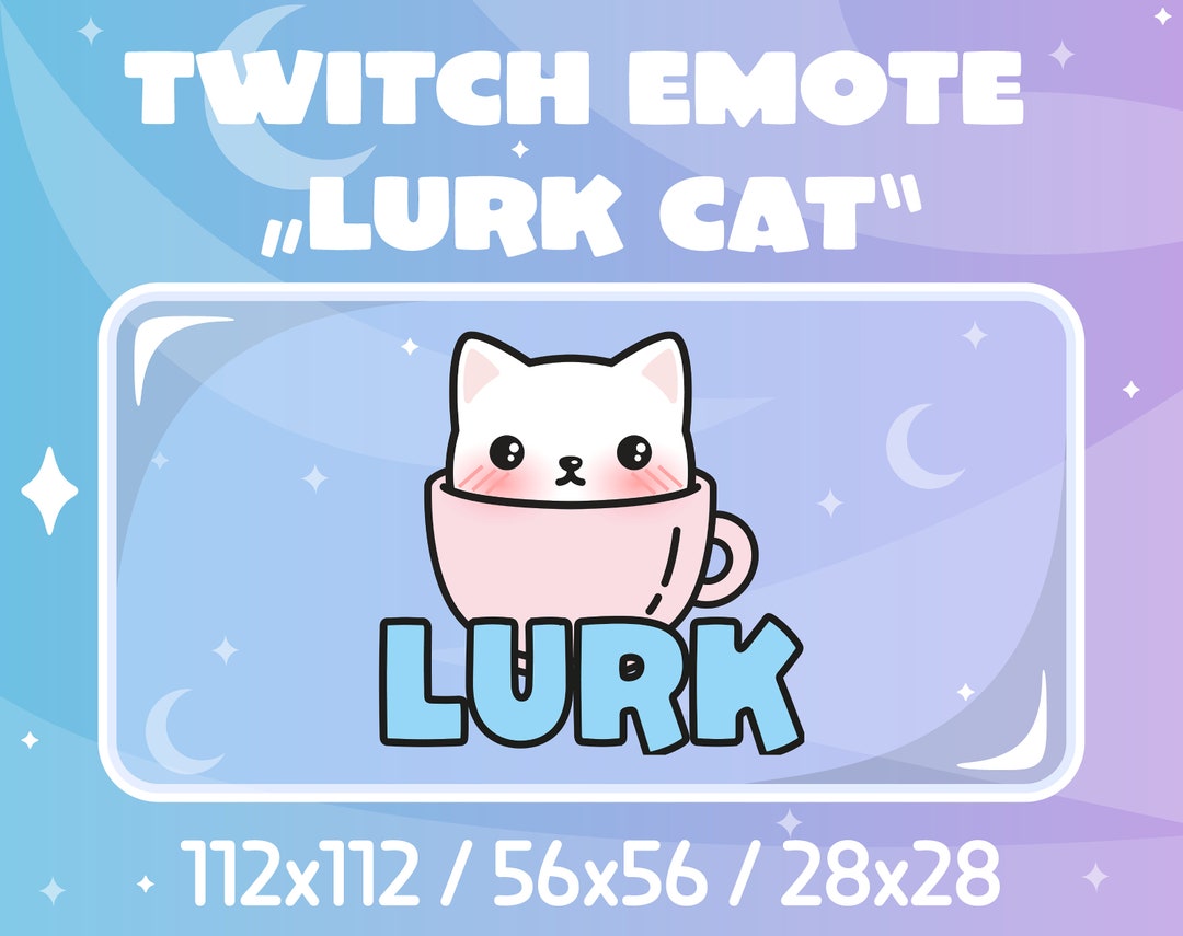 Twitch Emote - Lurk Cat - Etsy