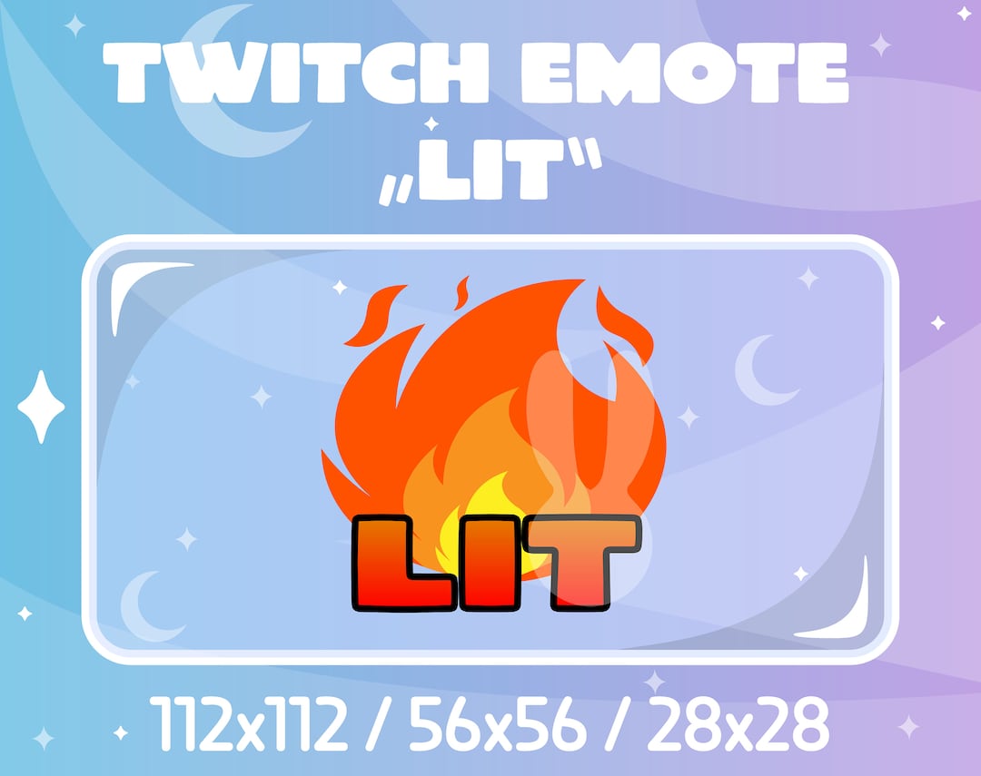Twitch Emote - Lit - Etsy