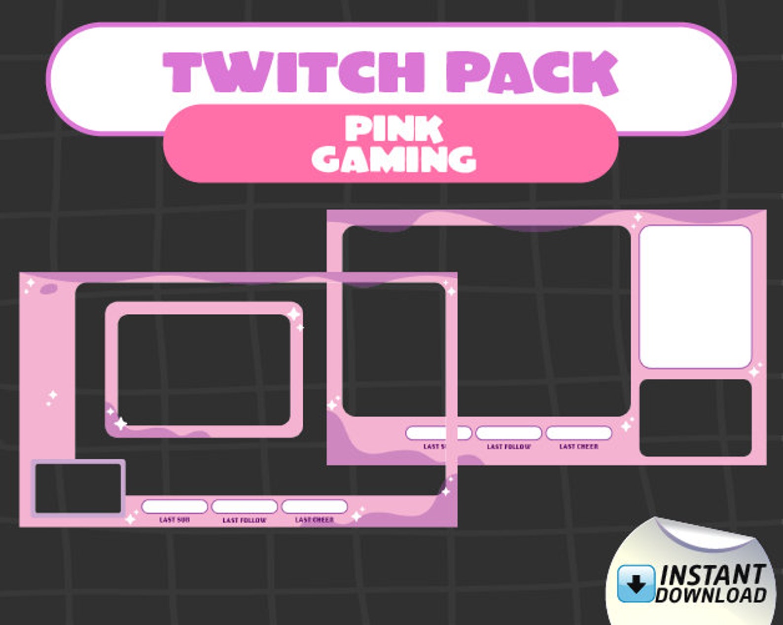 PINK GAMING Animierted Stream Pack - [for Twitch] - Etsy