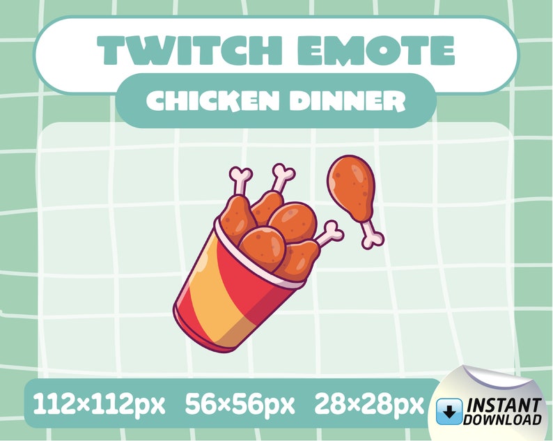 Twitch Emote - Chicken Dinner - Etsy
