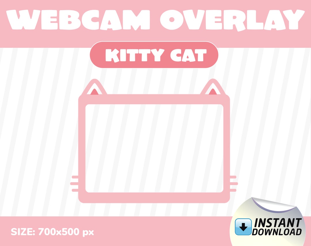 Webcam Overlay - Kitty Cat - Etsy