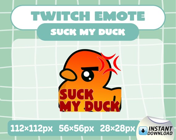 Twitch Emote chupa mi pato | Etsy