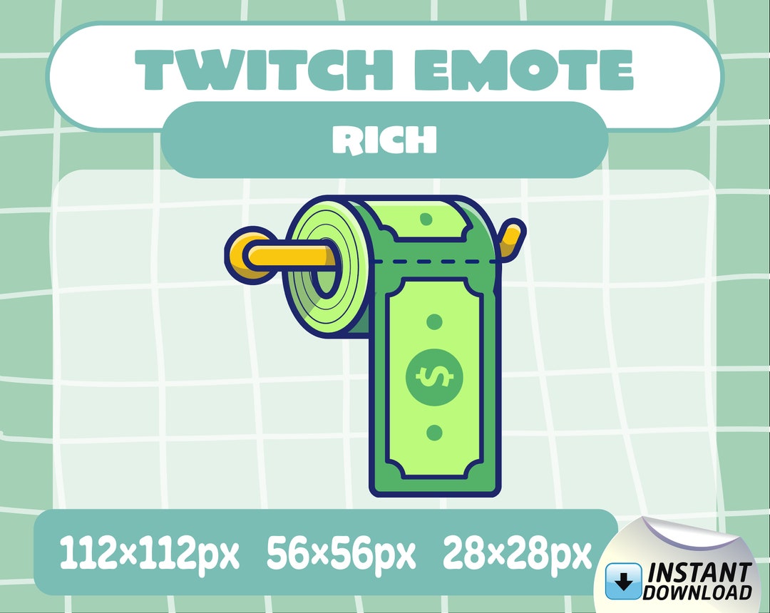 Twitch Emote - Rich - Etsy