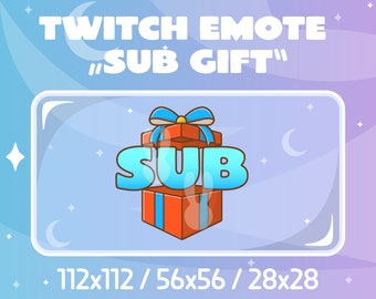 Gifted Sub Animated Emote for Twitch, Discord | Animated Sub Emote ...