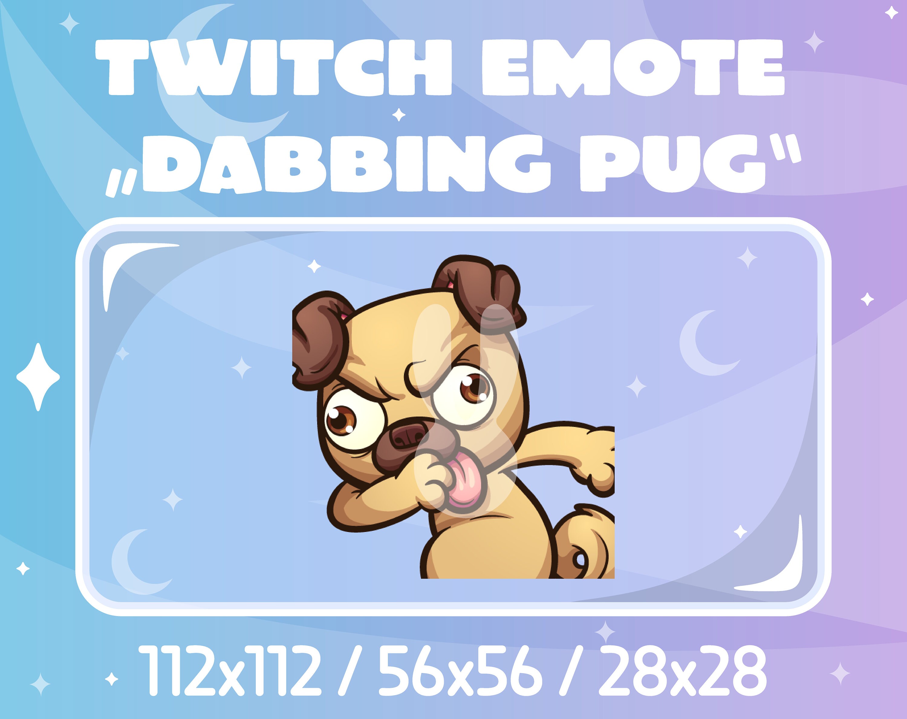 Twitch Emote - Dabbing Pug - Etsy