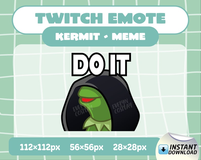 Twitch Emote - Kermit "do It" - Meme - Dark Side - Etsy