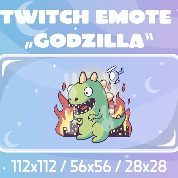Godzilla Emote Twitch - Etsy