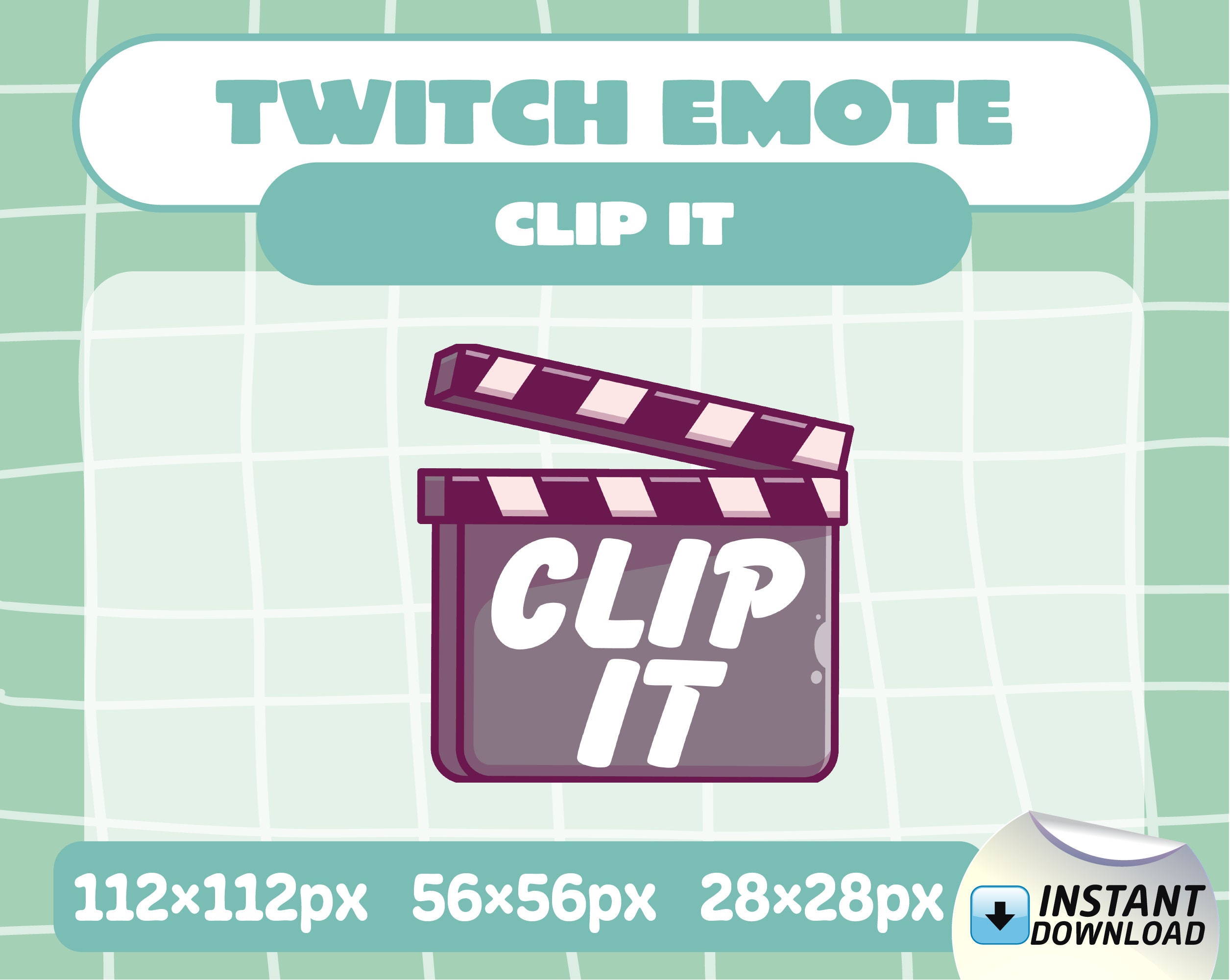 Twitch Emote - Clip It - Etsy
