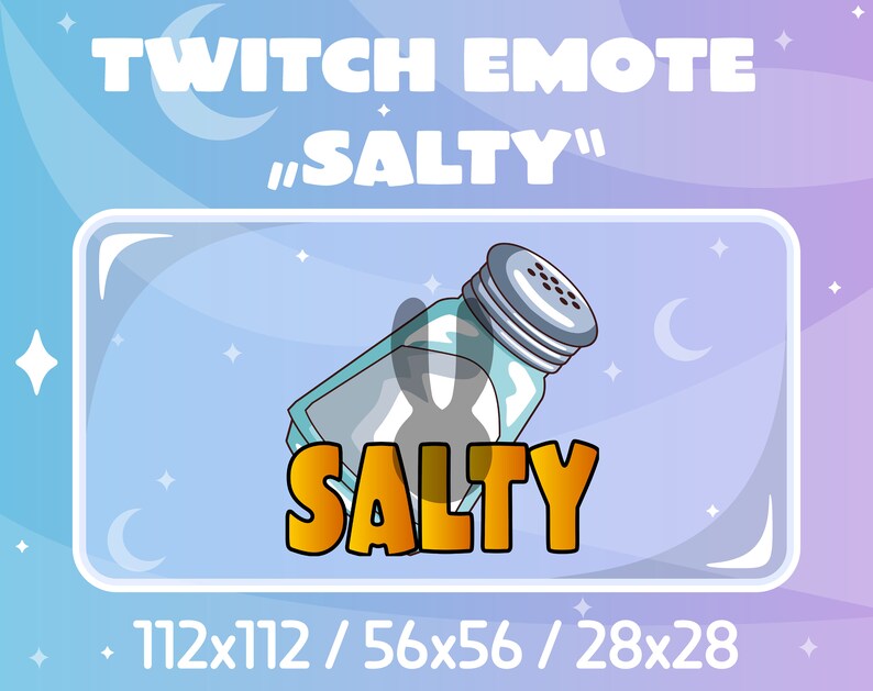 Twitch Emote - Salty - Etsy