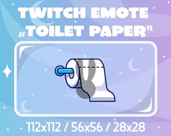 Twitch Toilet Paper Emote Funny Rip Emotes for Twitch Youtube Discord ...