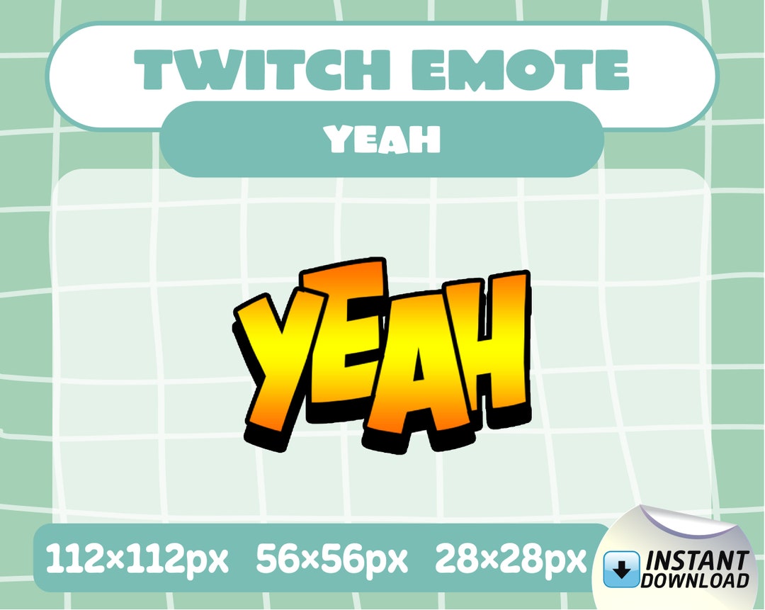 Twitch Emote - Yeah - Etsy