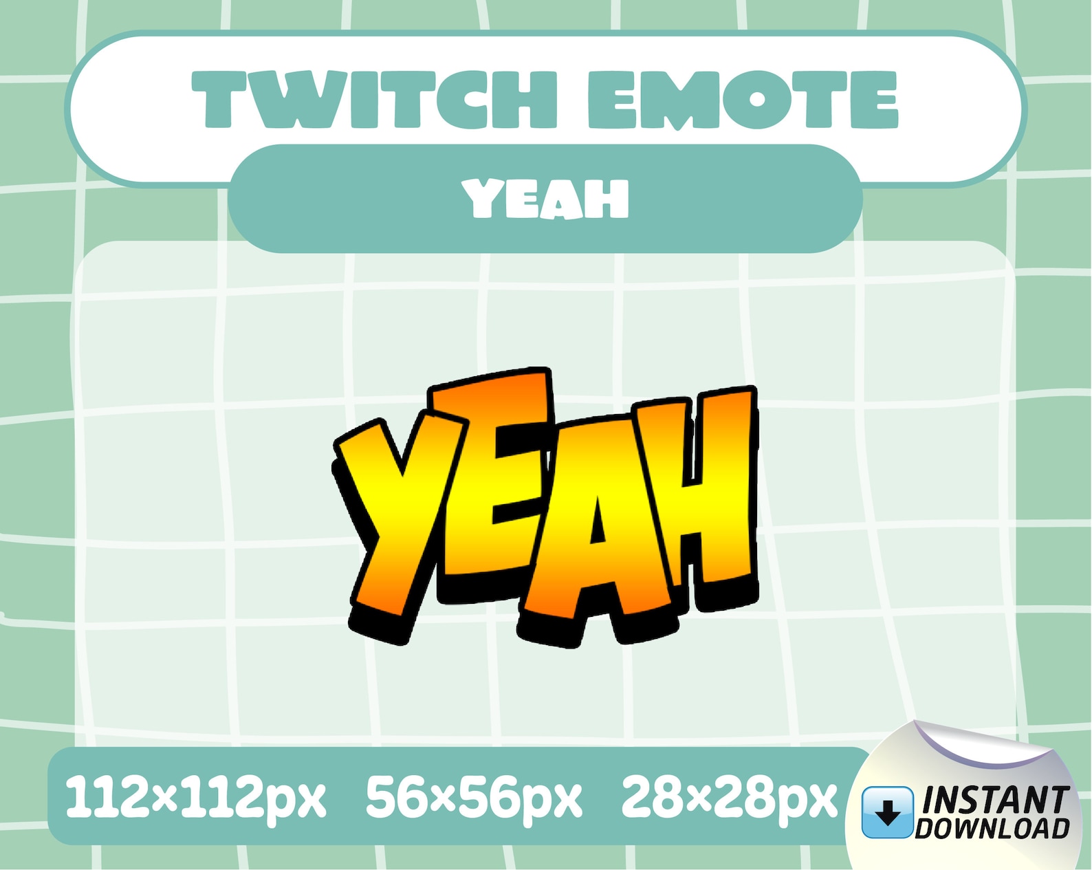 Twitch Emote Yeah - Etsy