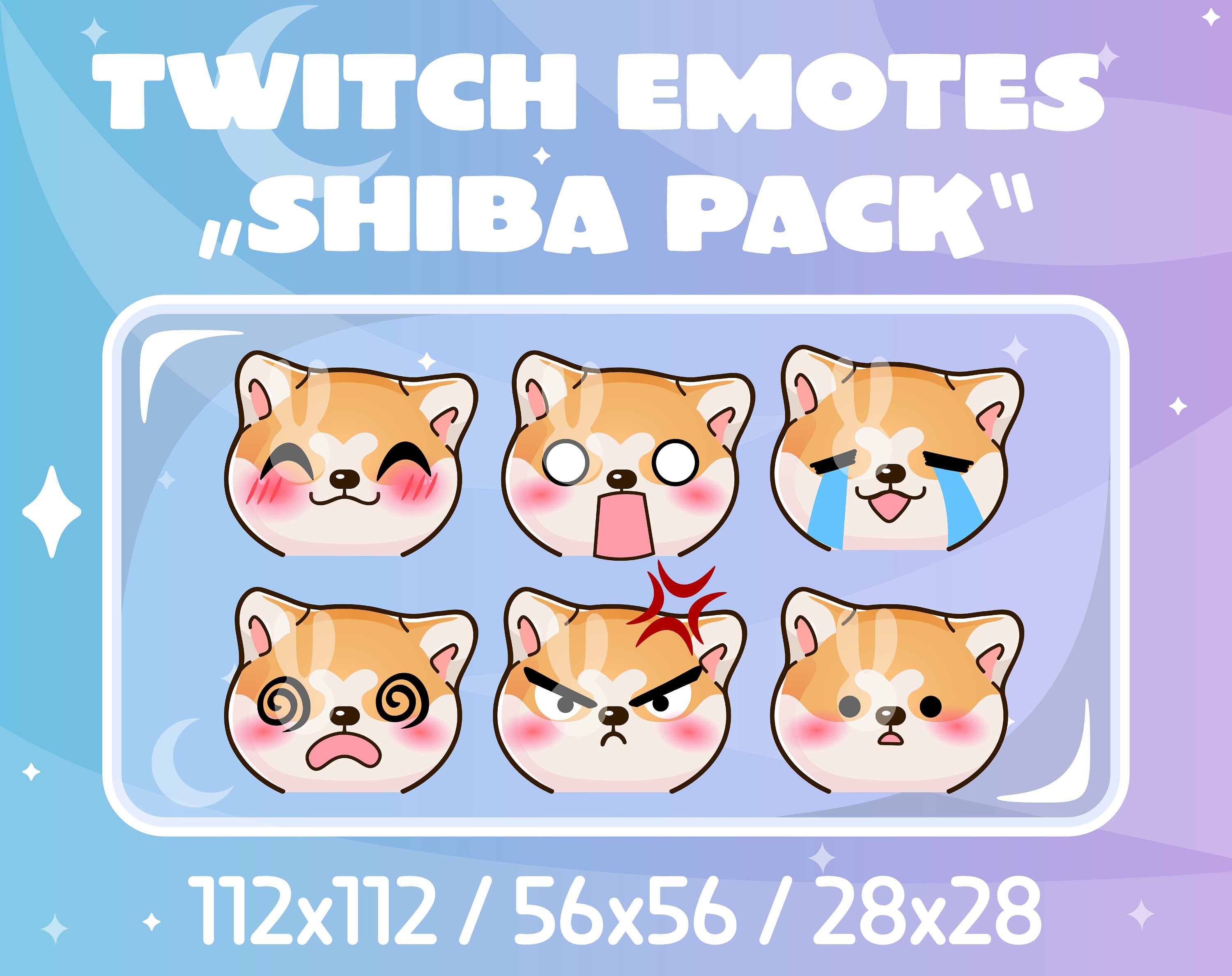 Twitch Emotes - Shiba Pack - Etsy UK