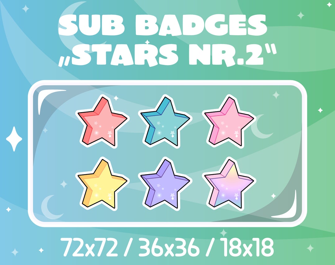 Sub Badges - Stars Nr. 2 - Etsy
