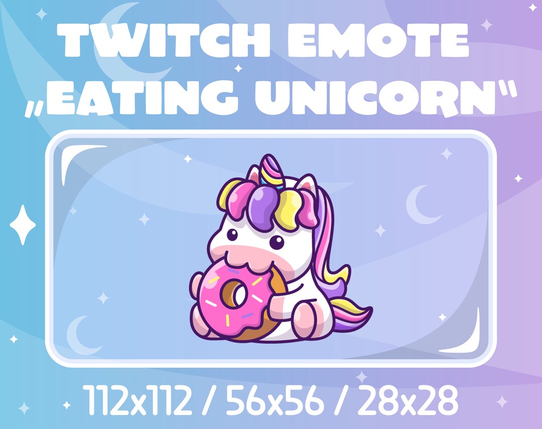 Twitch Emote - Eating Unicorn - Etsy