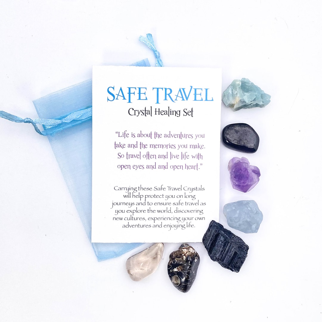 Safe Travel Crystal Healing Set, Crystal Remedy, Crystal Prescription ...