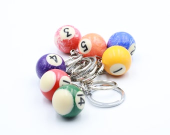 Pool Balls Keychain - Etsy