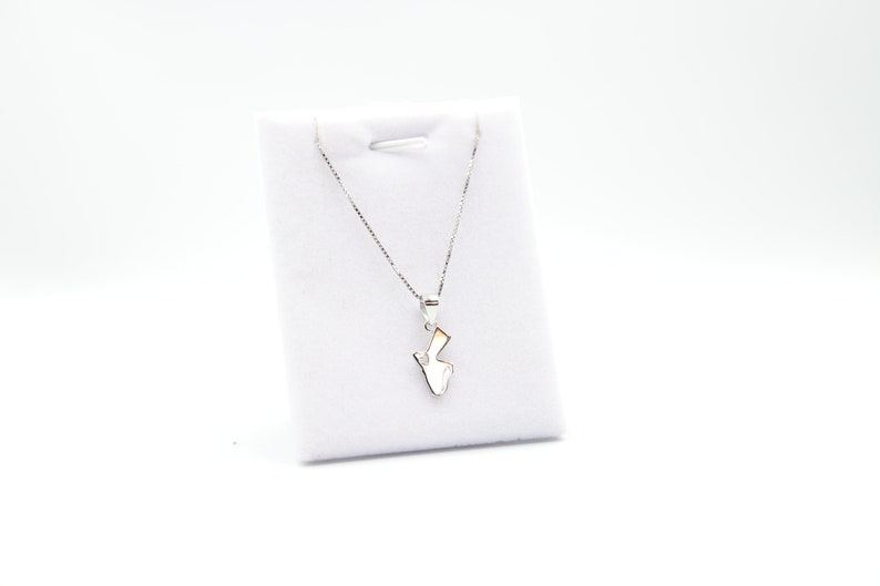 Jordan Pendant Jordan Necklace 925 Sterling Silver Map - Etsy