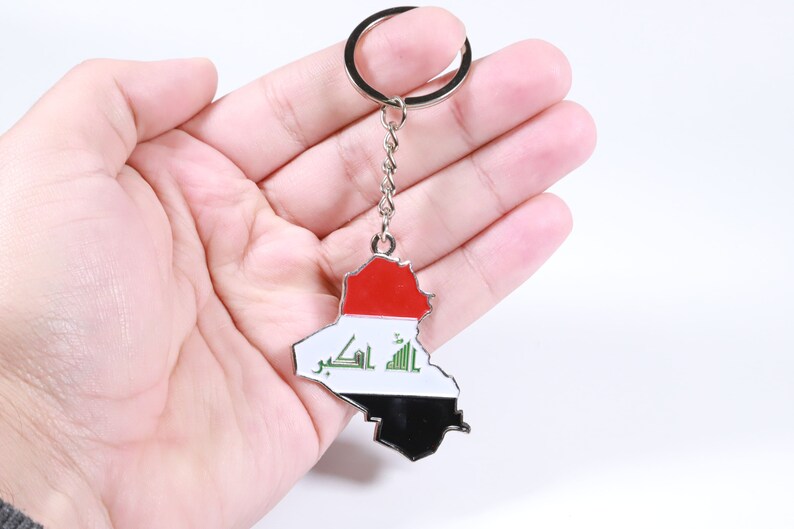 Key Chains Iraq Design Iraq Map Iraq Pendant Iraq Flag | Etsy