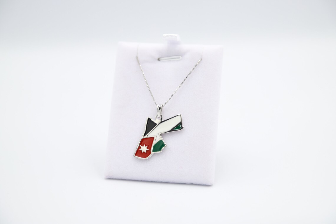 Jordan Necklace Jordan pendant 925 sterling silver Map | Etsy