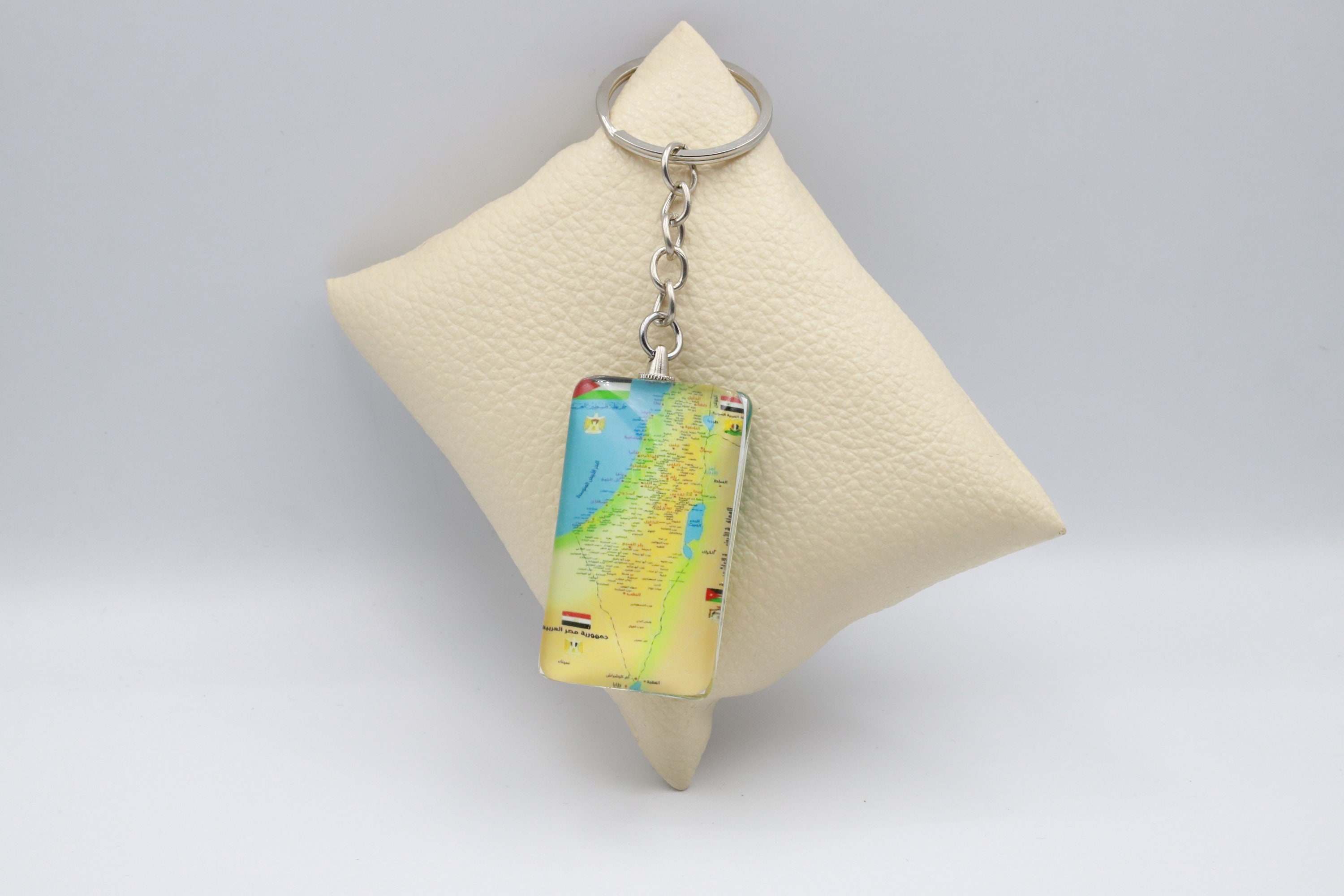 Palestine Map Keychain Palestine Map Designed Jerusalem - Etsy