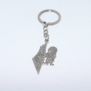 Keychains - Handala Design - Palestine Map - Palestine Pendant - Map of ...