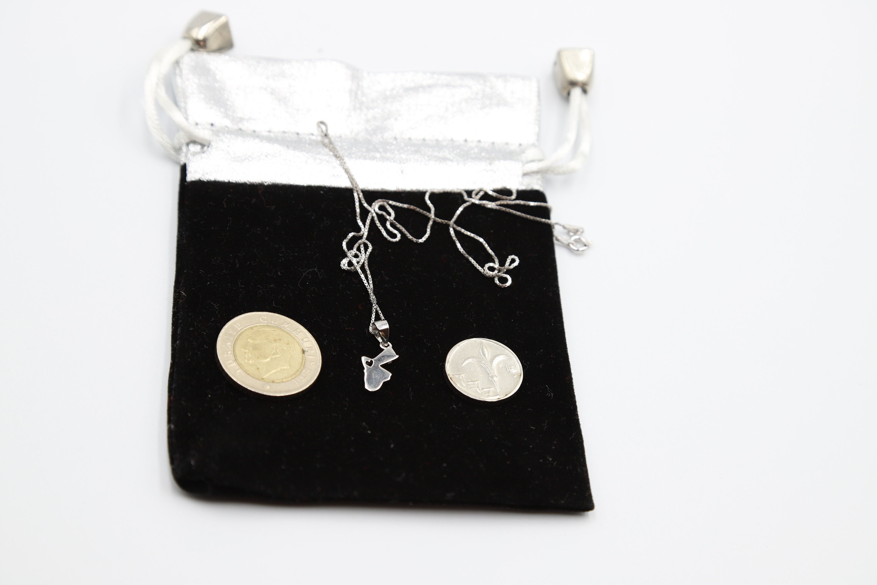 Jordan Pendant Jordan Necklace 925 Sterling Silver Map - Etsy