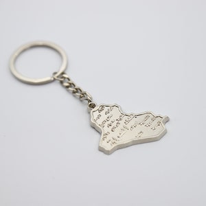 Iraq Map Key Chain - Iraq Design - Iraq Map - Iraq Pendant - Iraq ...