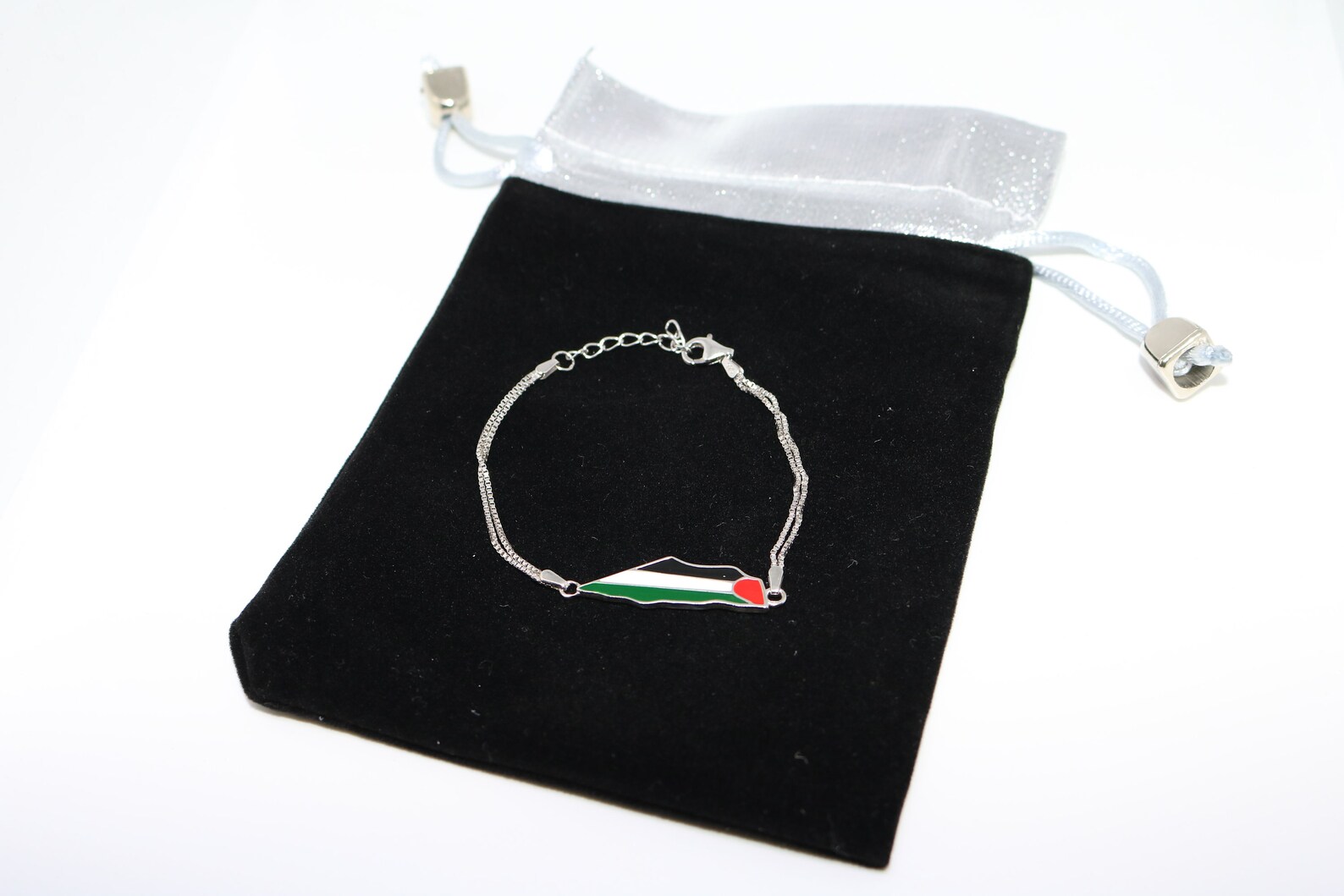 Palestine Bracelet Palestine 925 Sterling Silver Map - Etsy