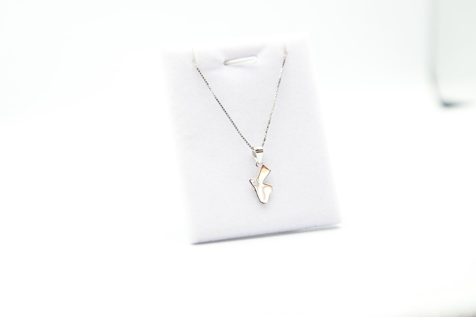 Jordan Pendant Jordan Necklace 925 Sterling Silver Map - Etsy