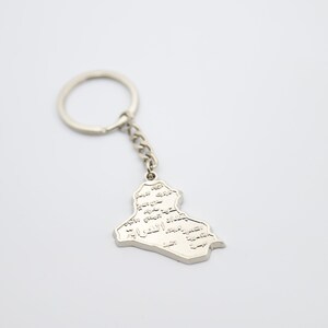 Iraq Map Key Chain - Iraq Design - Iraq Map - Iraq Pendant - Iraq ...