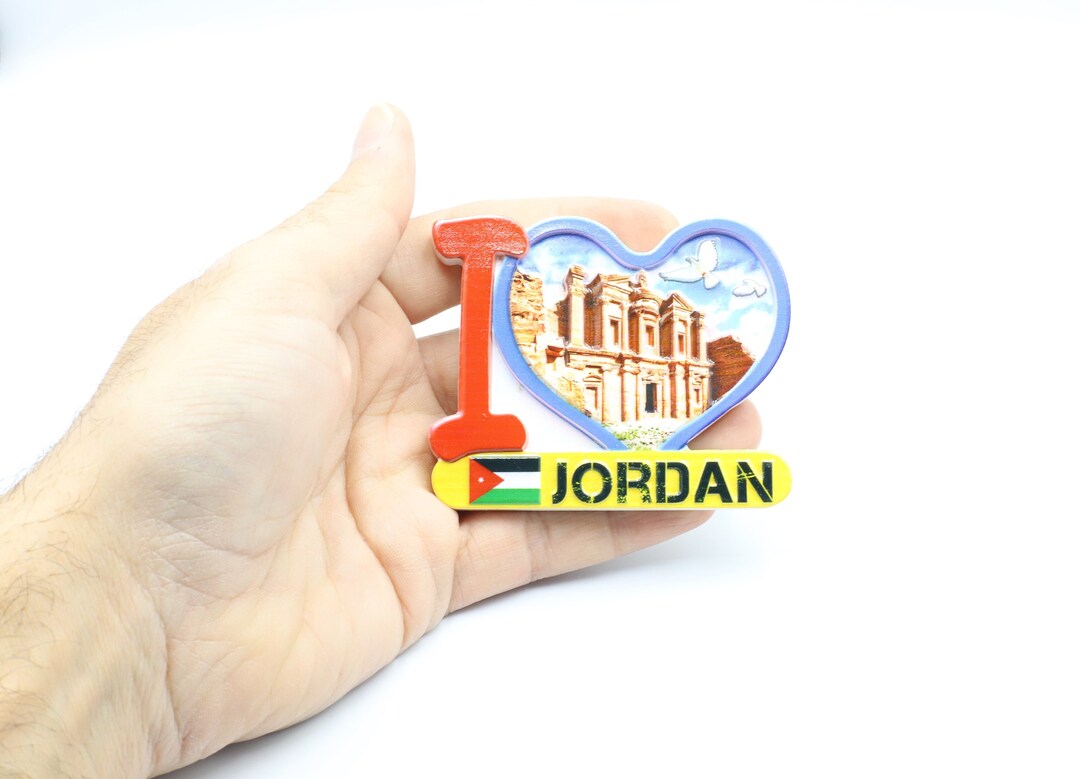 Petra , I Love Jordan , Jordan Souvenir , Fridge Magnet , Rose City ...