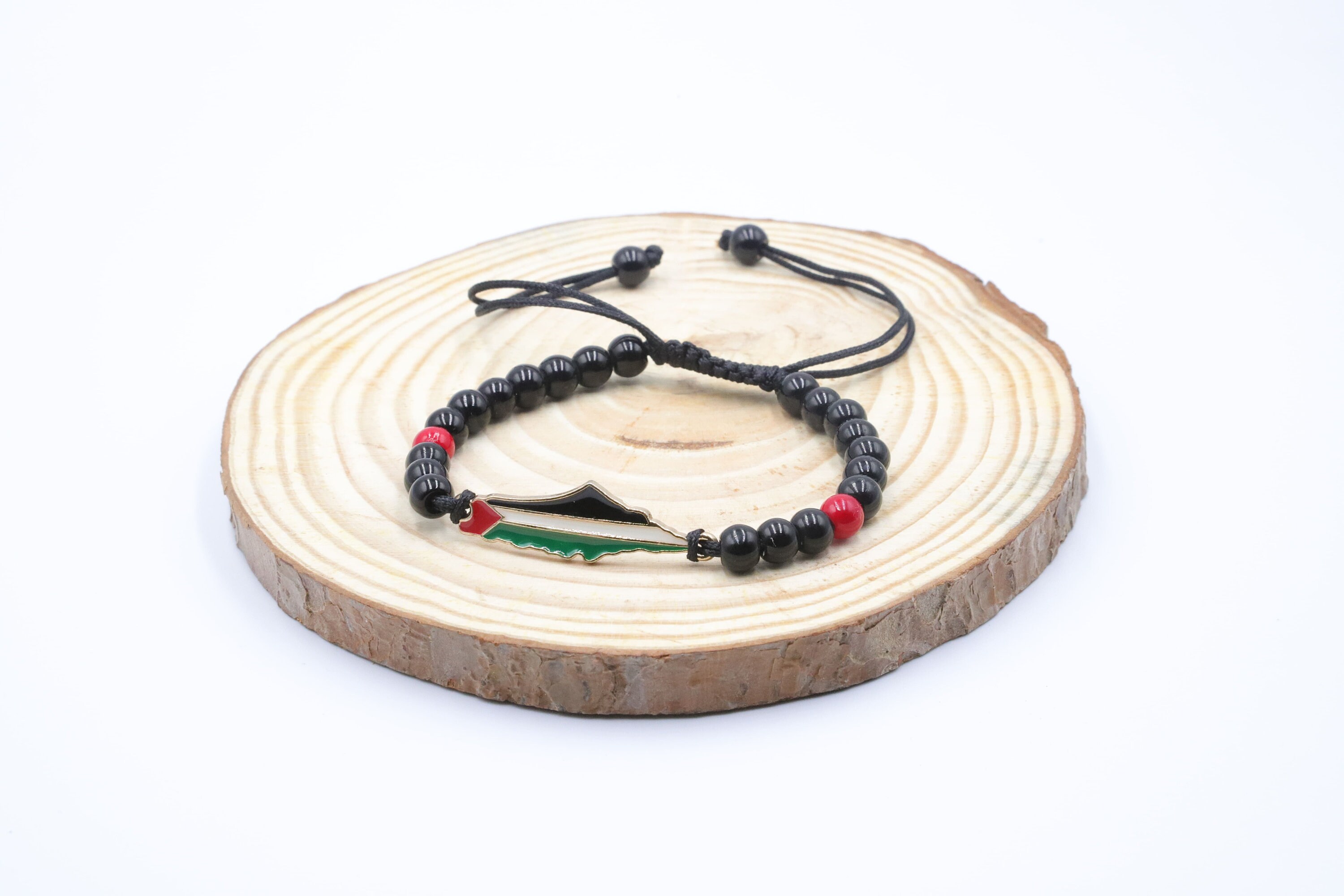 Palestine Bracelet Palestinian Men Bracelet Black Beaded - Etsy