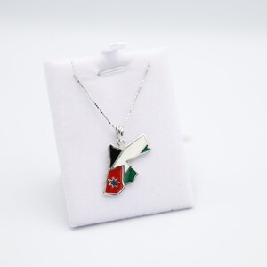 Jordan Necklace , Jordan Pendant , 925 Sterling Silver , Map Pendant ...