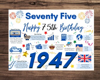 75th Dad Birthday Card | Etsy UK