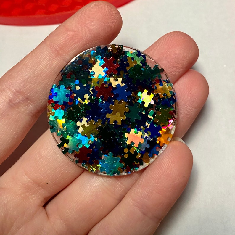 Jigsaw Puzzle Resin Pet Collar Tag Resin Dog Tag - Etsy